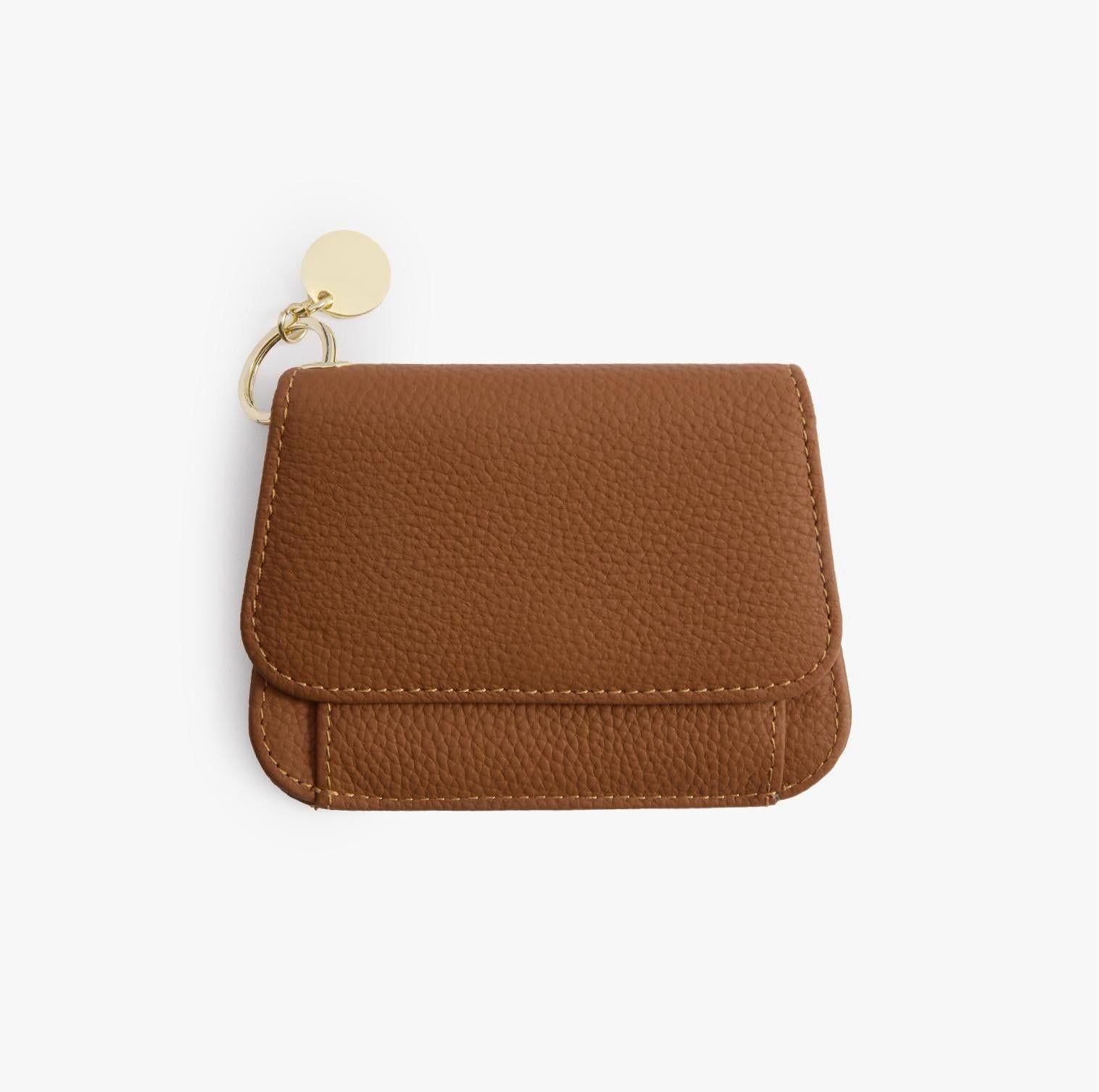 Leather Keychain Wallet with Zip Coin Space| Palettetique